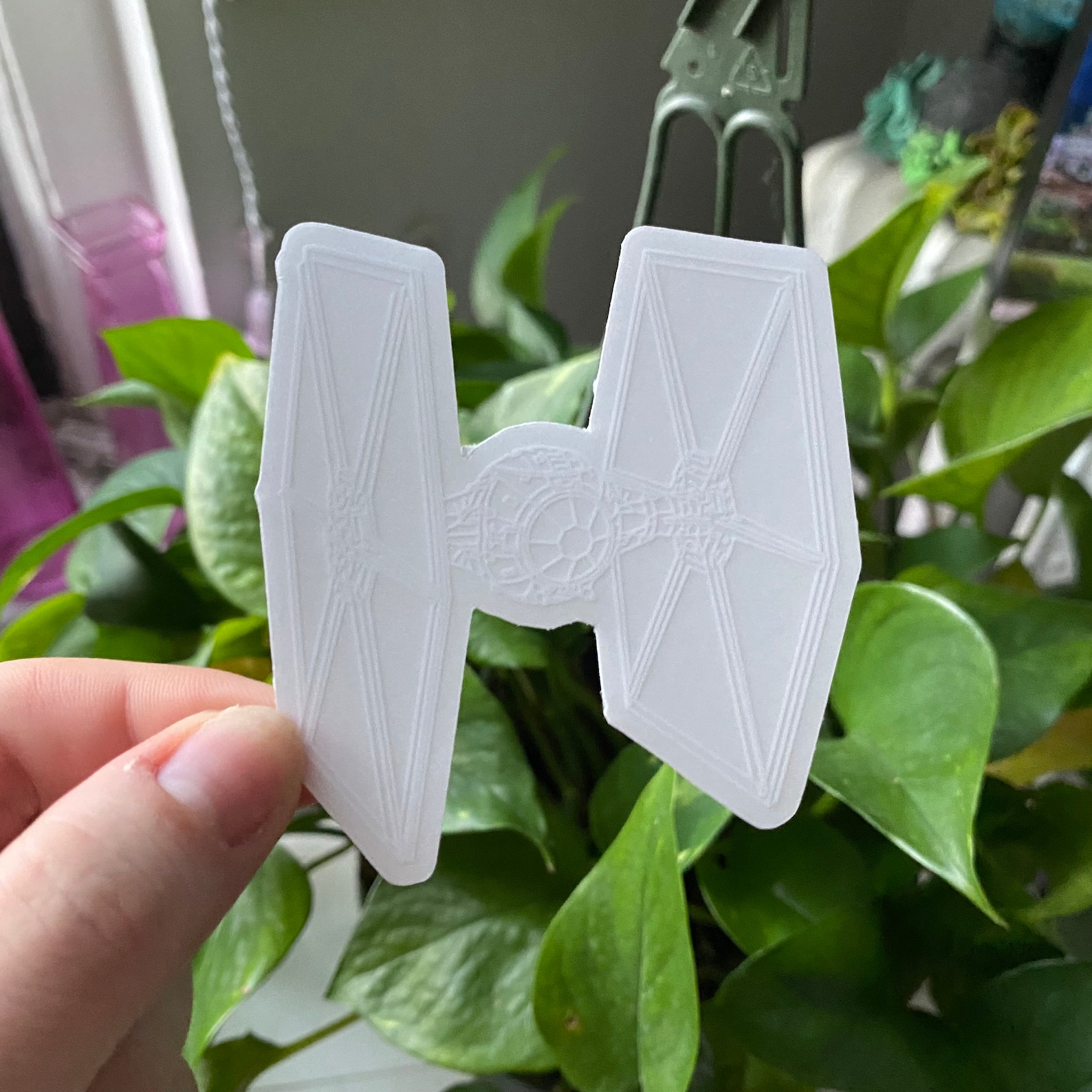 Star Wars Tie Fighter Clear Sticker Star Wars Sticker - Etsy