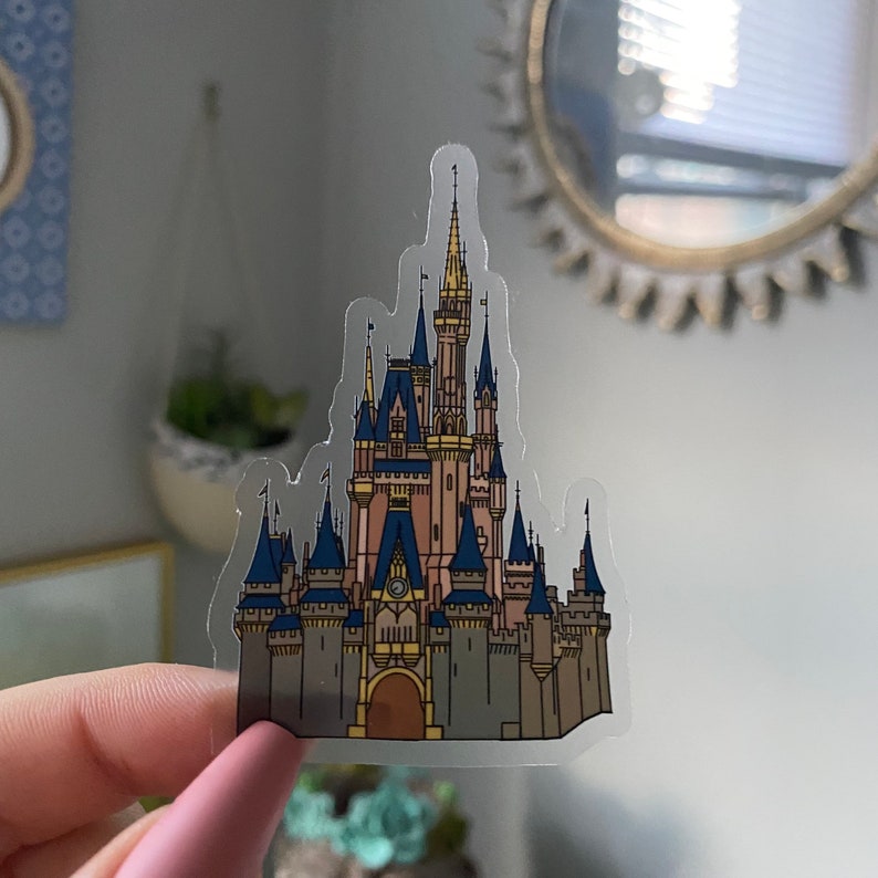 Cinderella Castle Clear Sticker Walt Disney World Castle - Etsy