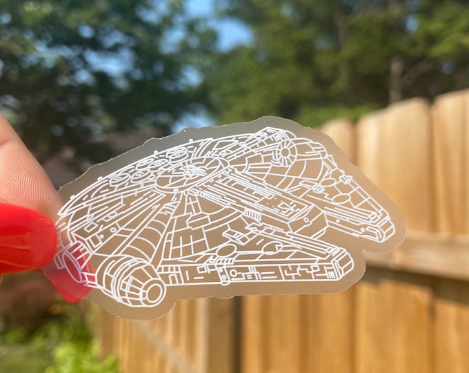 Millennium Falcon Clear Sticker | Star Wars Sticker | Disney Sticker ...