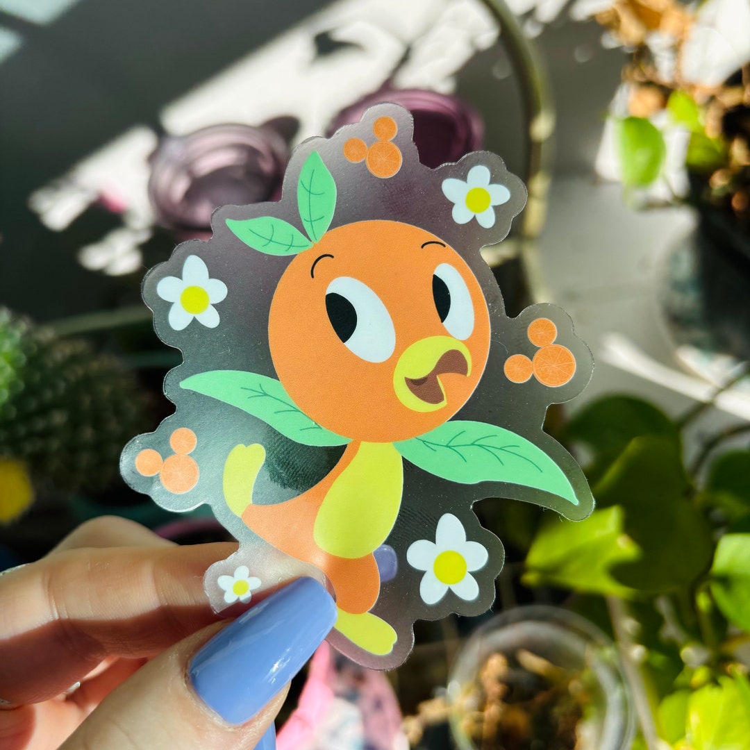 Orange Bird Clear Sticker | Disney Sticker | Orange Bird Orange Blossom ...
