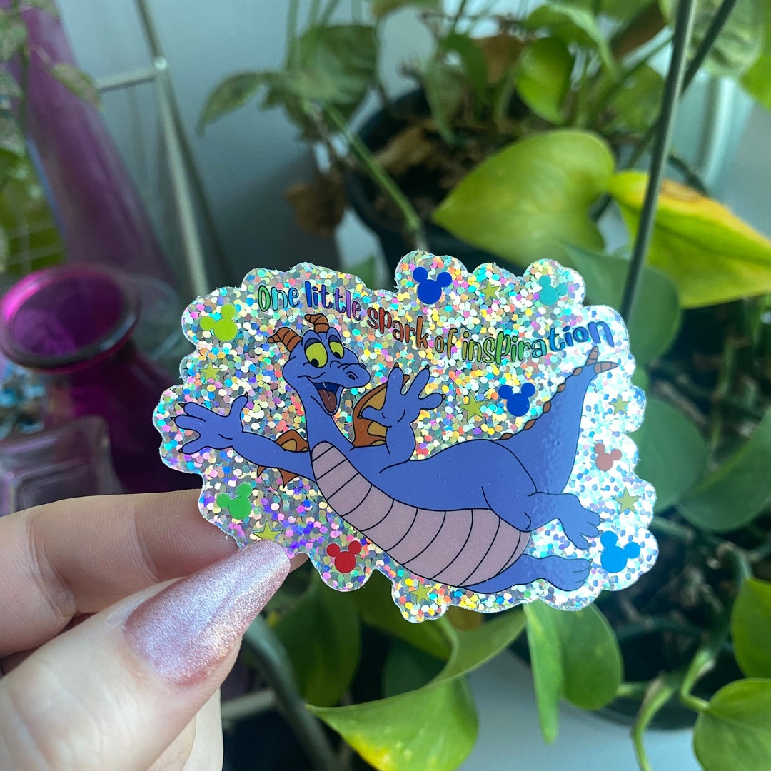 Figment Glitter Sticker Disney Laptop Sticker Figment - Etsy