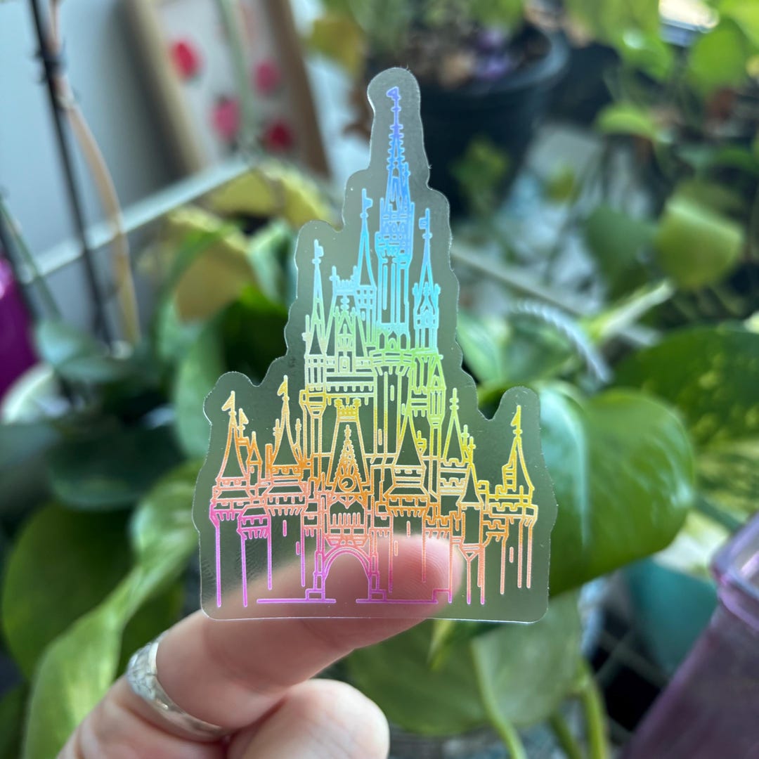 Cinderella Castle Rainbow Clear Sticker Walt Disney World Sticker ...