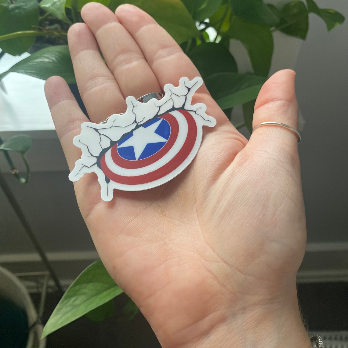 Captain America Shield Sticker-black Captain America Laptop - Etsy