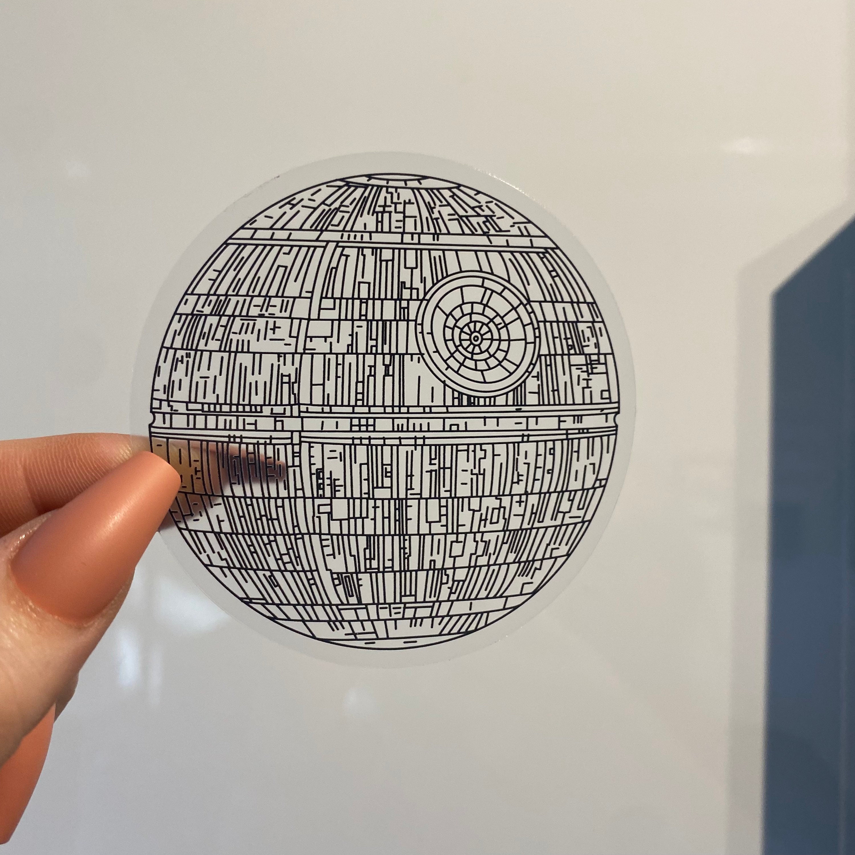 Star Wars Death Star Clear Sticker-black Disney Laptop | Etsy