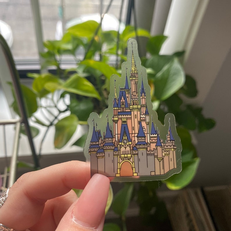 Cinderella Castle Clear Sticker Walt Disney World Castle - Etsy