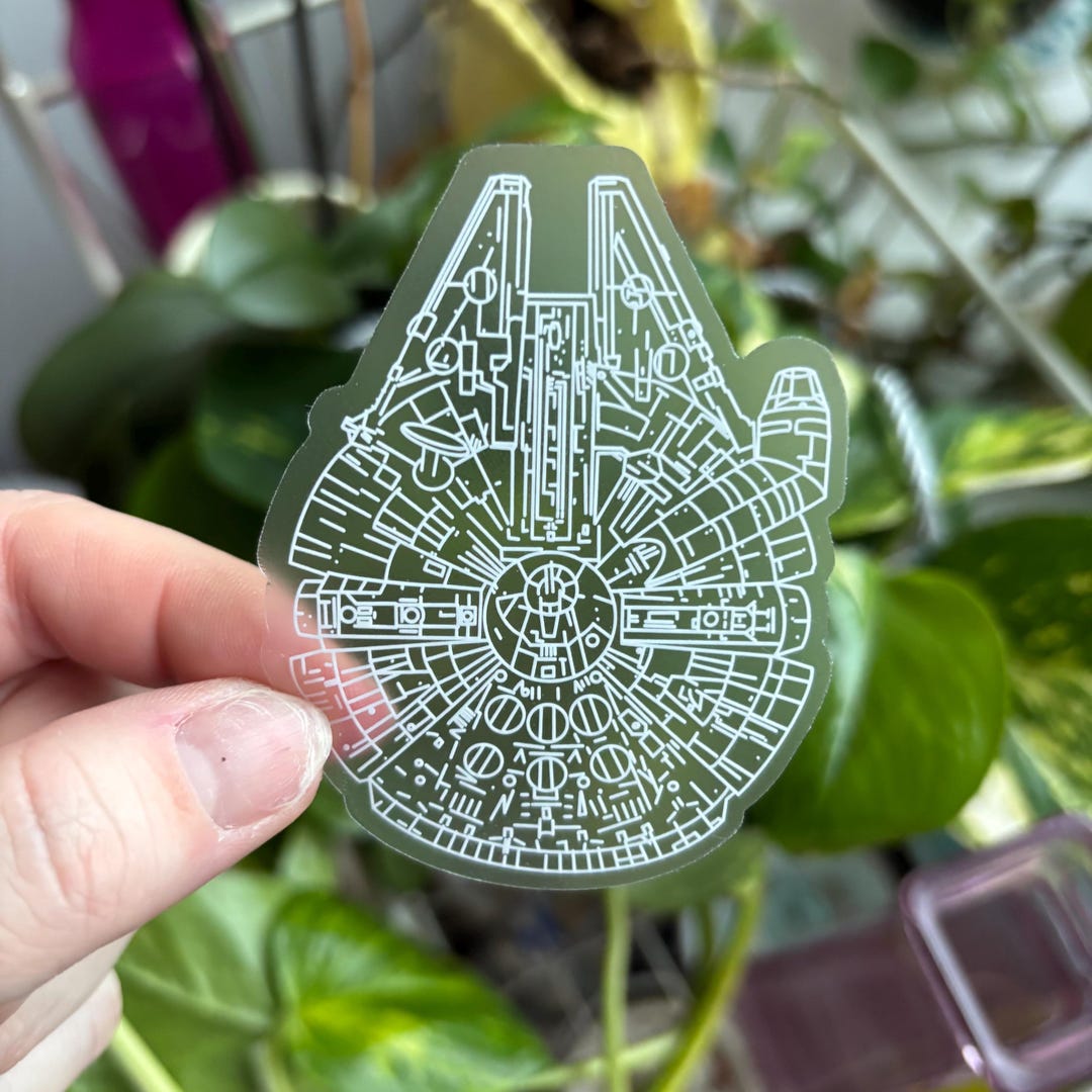 Millennium Falcon Clear Sticker | Star Wars Sticker | Disney Sticker ...