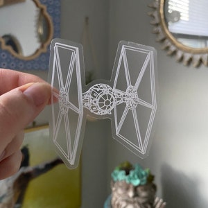 Star Wars Tie Fighter Clear Sticker Star Wars Sticker Disney Sticker ...