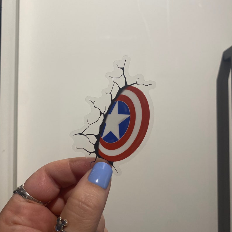 Captain America Shield Sticker-black Captain America Laptop - Etsy