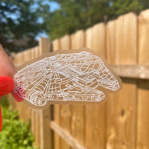 Millennium Falcon Clear Sticker Star Wars Sticker Disney Sticker Star ...