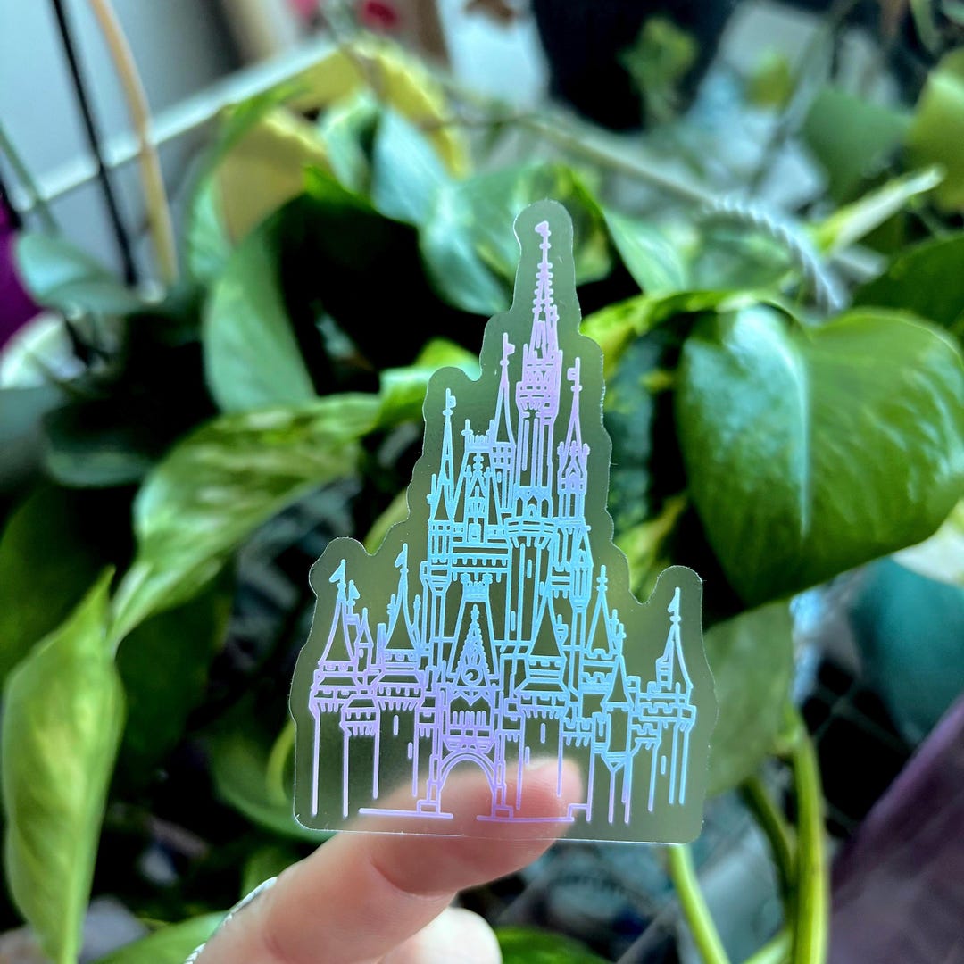 Cinderella Castle Ombre Clear Sticker | Walt Disney World Sticker ...