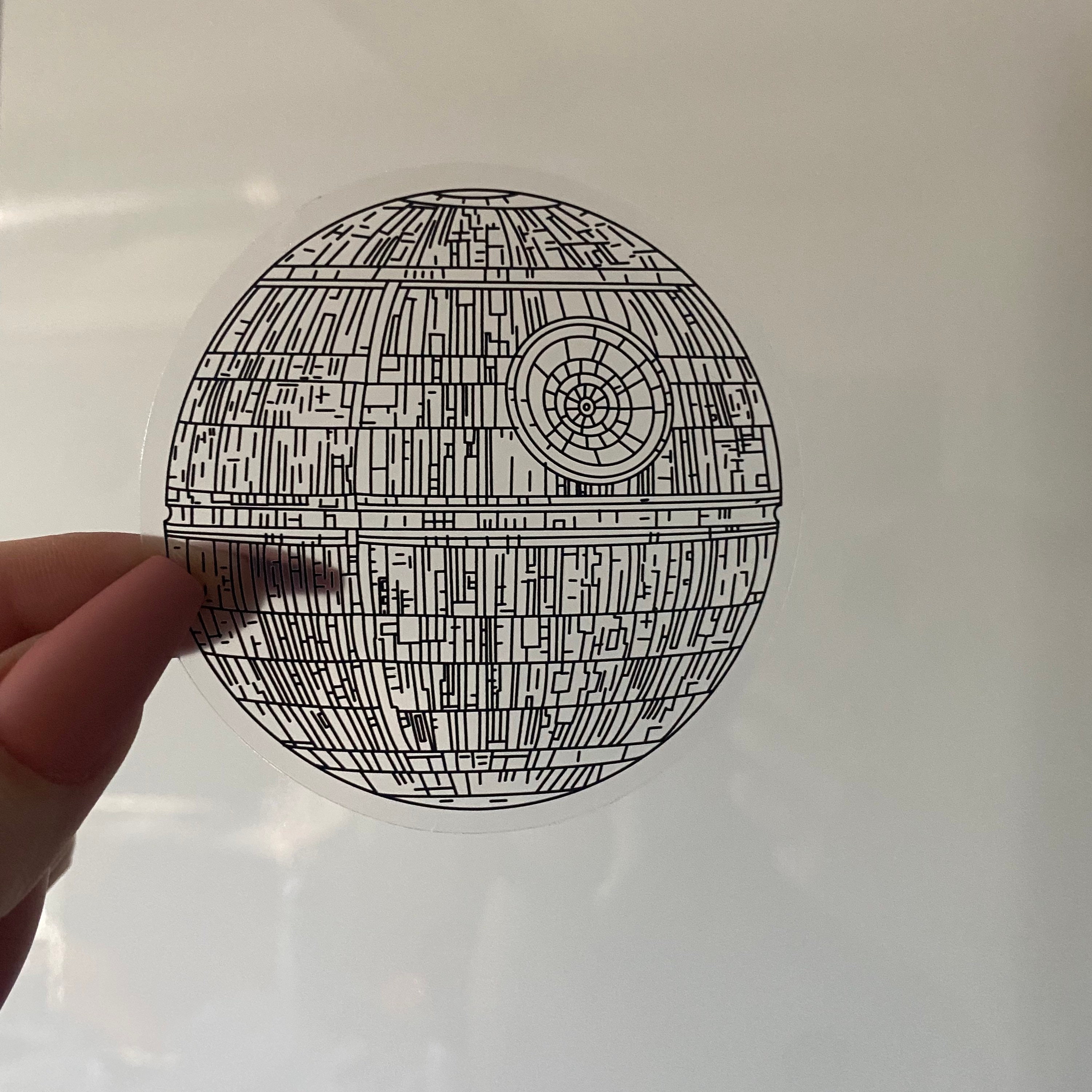 Star Wars Death Star Clear Sticker-black Disney Laptop | Etsy