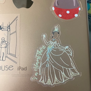 Princess Tiana Clear Sticker | Vinyl Sticker | Clear Sticker | Princess ...