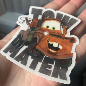 Tow Mater Cars Sticker Disney Pixar Cars Sticker Mater Sticker Clear ...