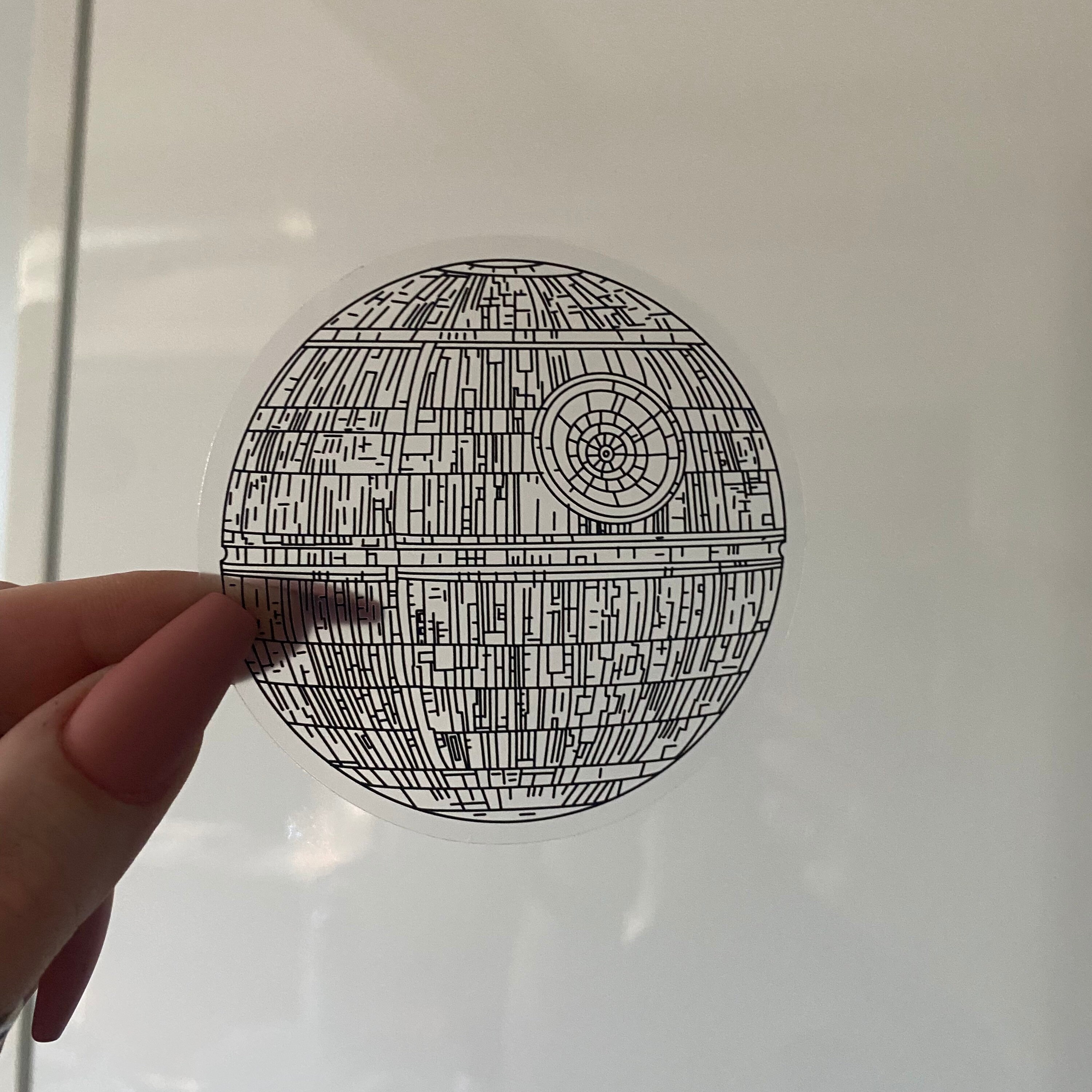 Star Wars Death Star Clear Sticker-black Disney Laptop | Etsy