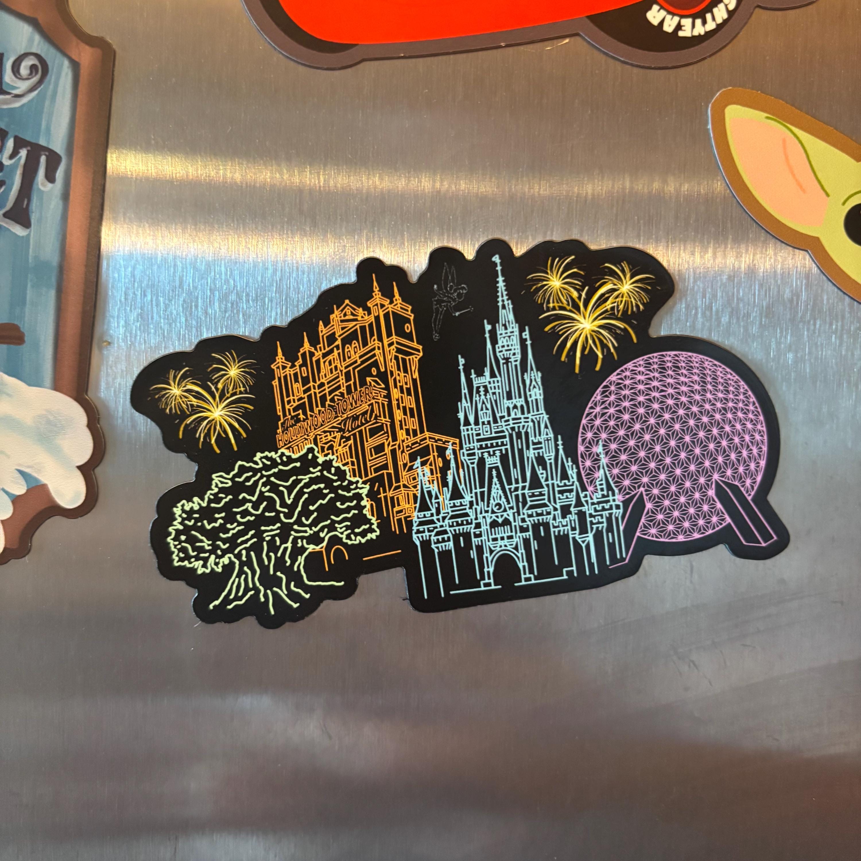 Walt Disney World Parks Icons Magnet | Disney Parks Car Magnet | Disney ...