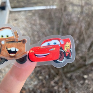 Lightning Mcqueen and Tow Mater Cars Clear Sticker | Disney Cars ...