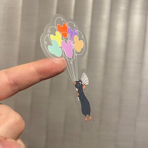 Remy Ratatouille Disney Sticker Remy With Mickey Balloons Sticker ...