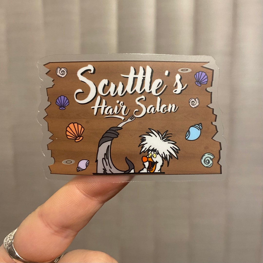 Scuttle’s Hair Salon Sticker | Scuttle Little Mermaid Sticker | Disney ...