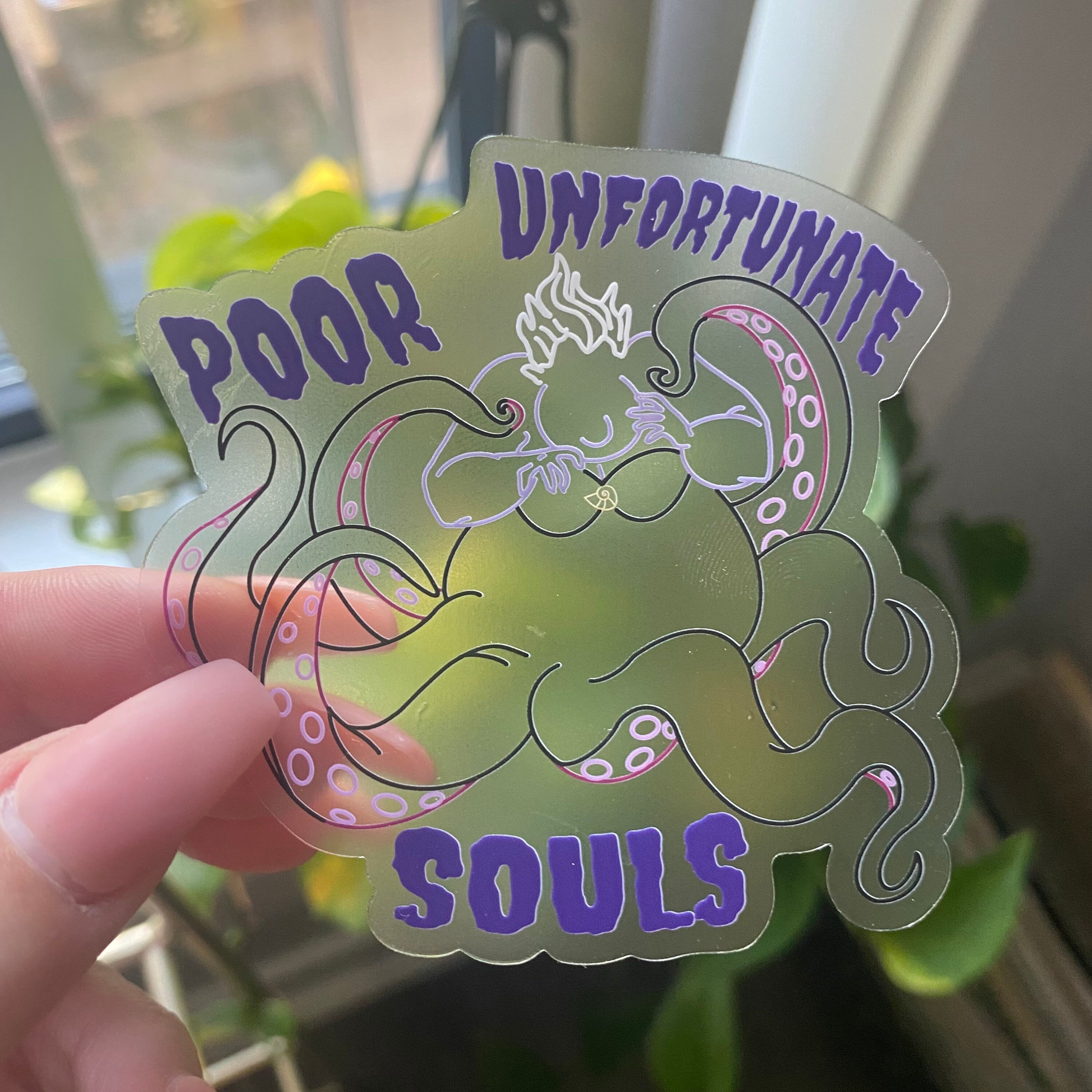 Ursula Clear Sticker Disney Villain Sticker Little Mermaid - Etsy