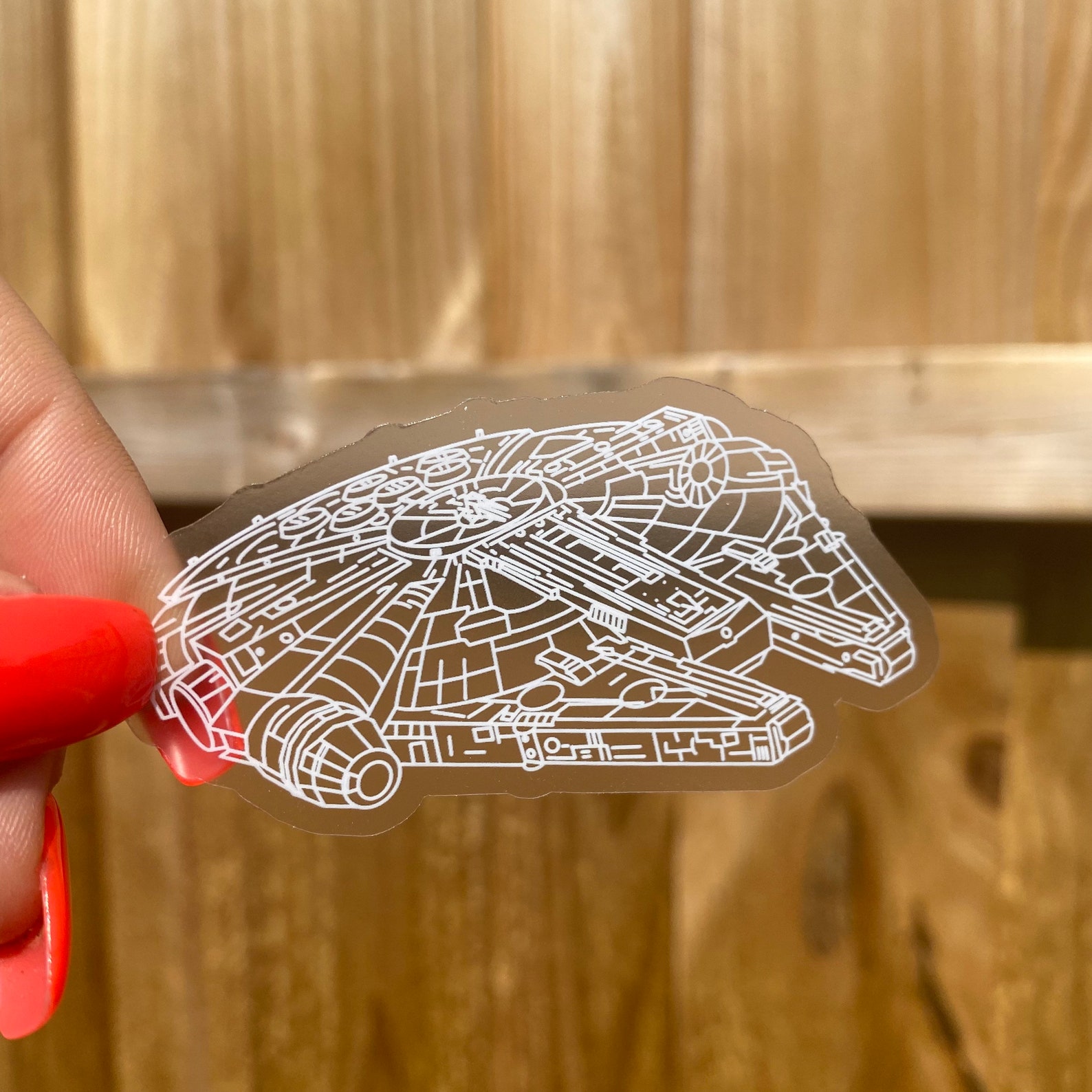 Millennium Falcon Clear Sticker Star Wars Sticker Disney - Etsy