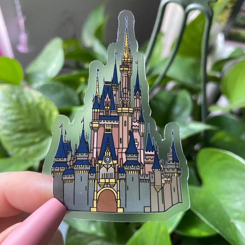 Cinderella Castle Clear Sticker Walt Disney World Castle - Etsy