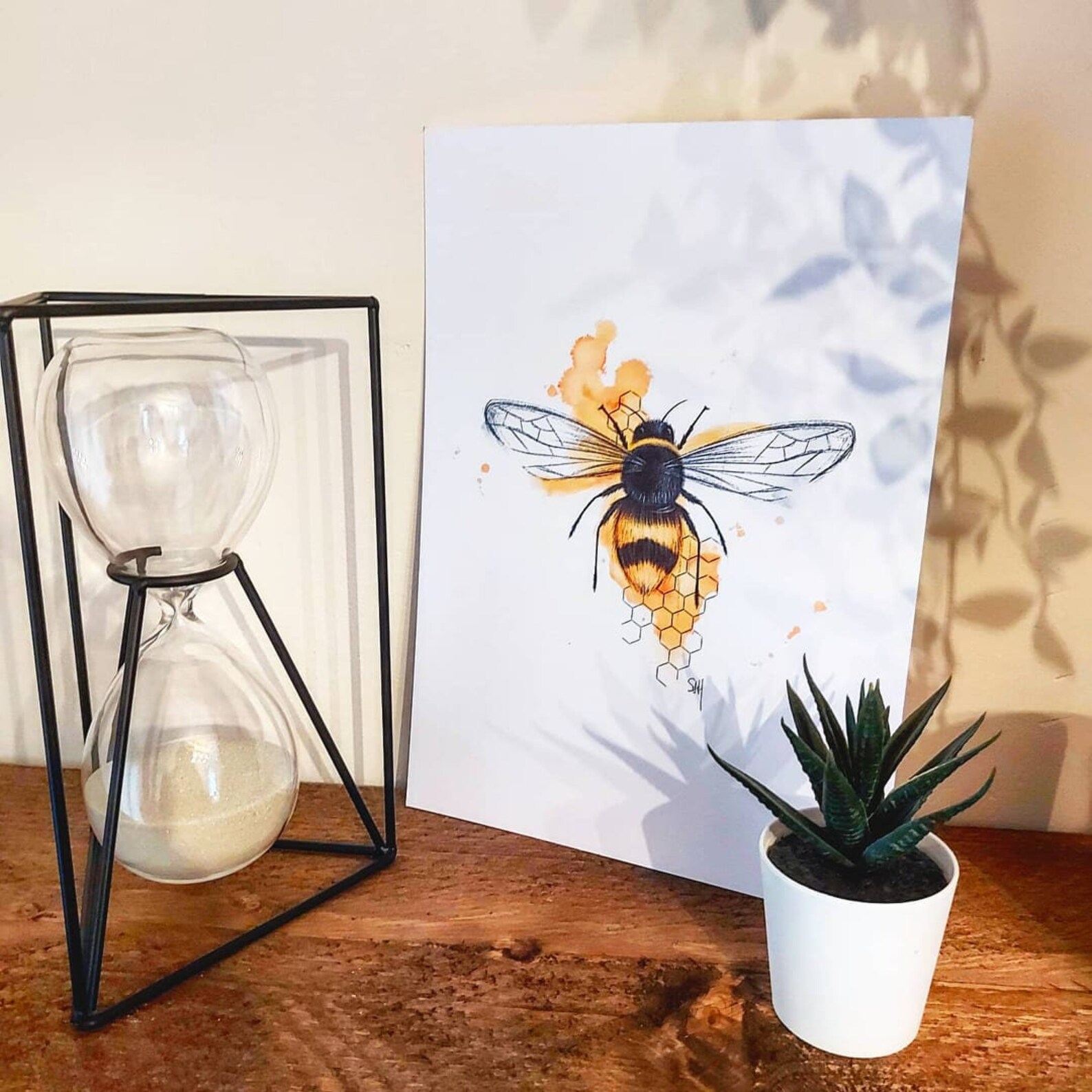 Bee Print Physical Paper Copy Digital Bee Print Digital - Etsy
