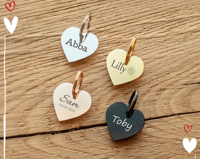 Custom Engraved Personalized Gold Plated Heart Shape W/ Clear ...