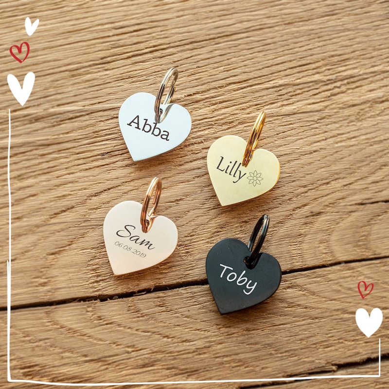Heart Dog Tag - Etsy