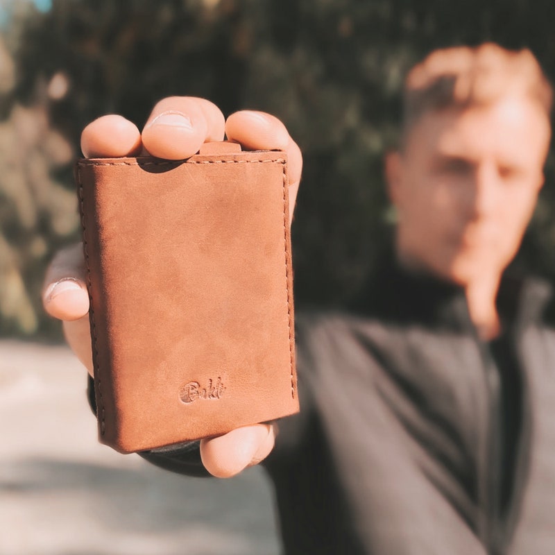 Leather Card Holder - Etsy