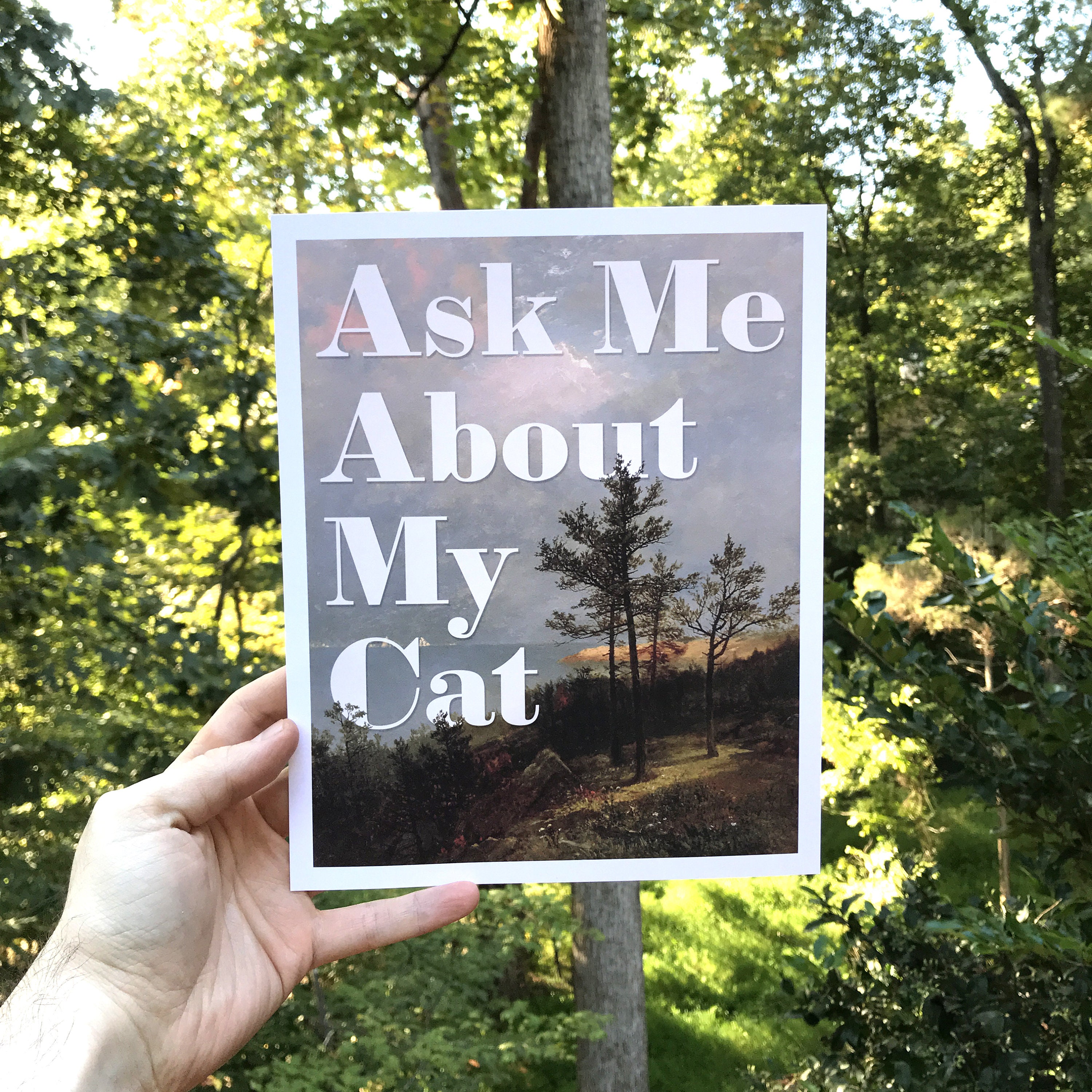 Ask Me About My Cat Cat Art Print Cat Lover Gift Funny - Etsy