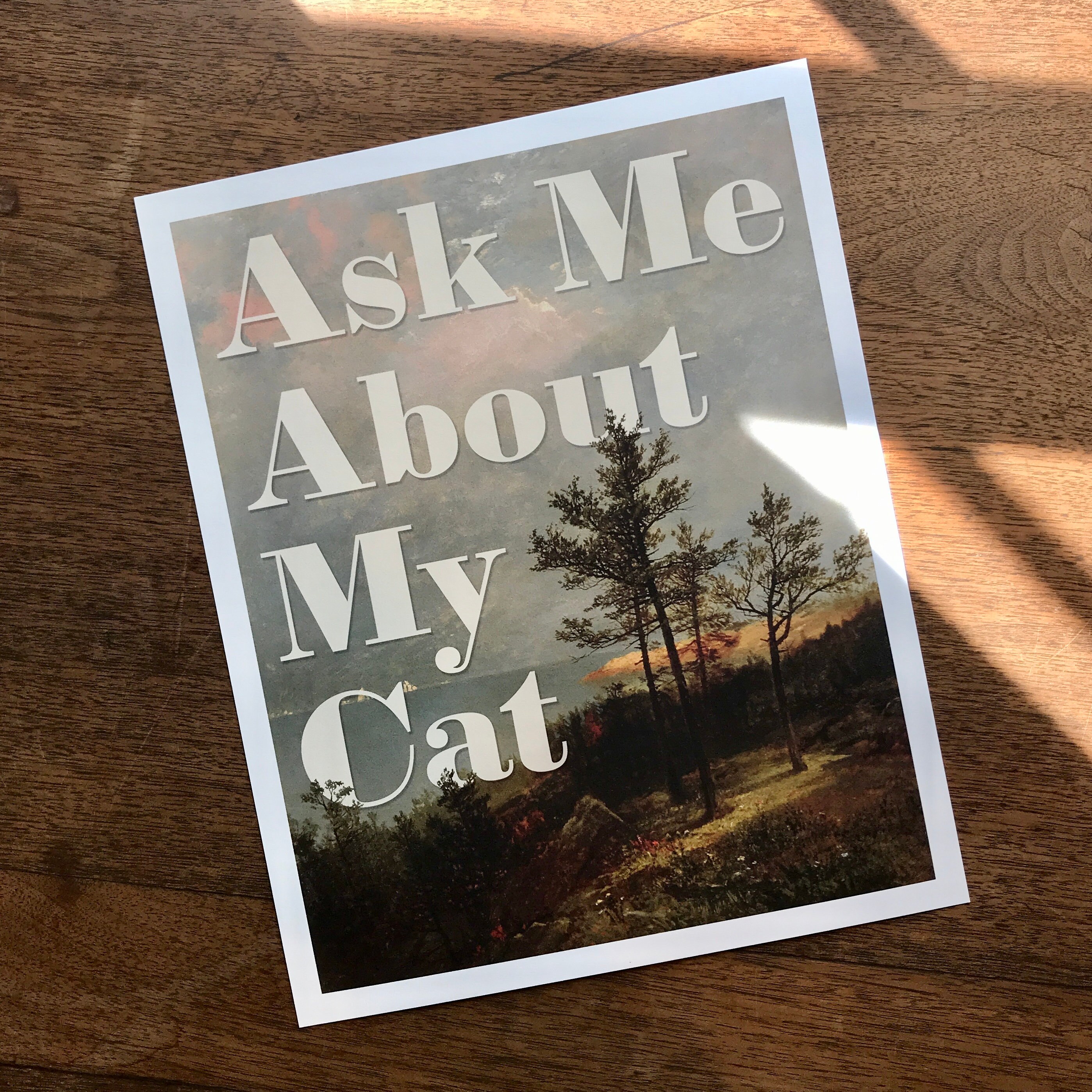Ask Me About My Cat Cat Art Print Cat Lover Gift Funny - Etsy