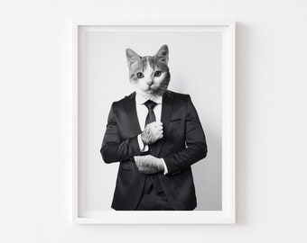 Fancy Cat Portrait - Etsy