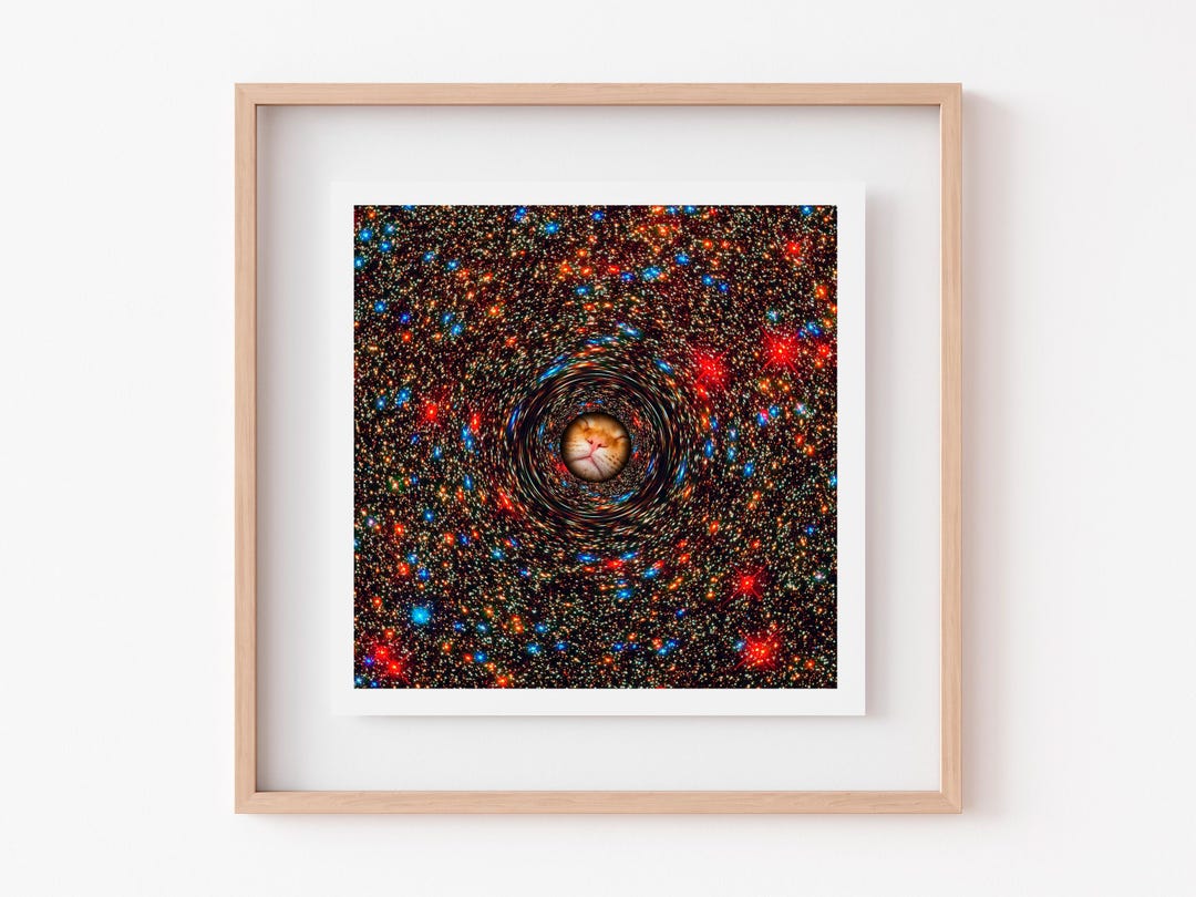 Through the Wormhole Art Print, Space Cat Art Print, Hubble, Space ...