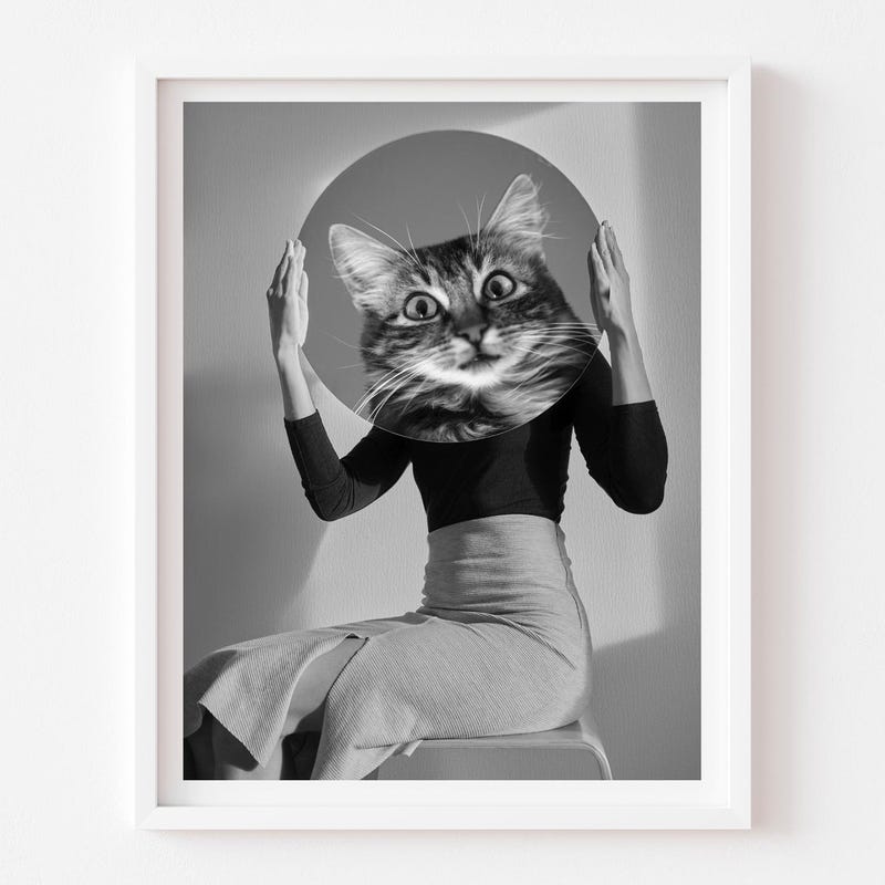 Cat Compact Mirror - Etsy