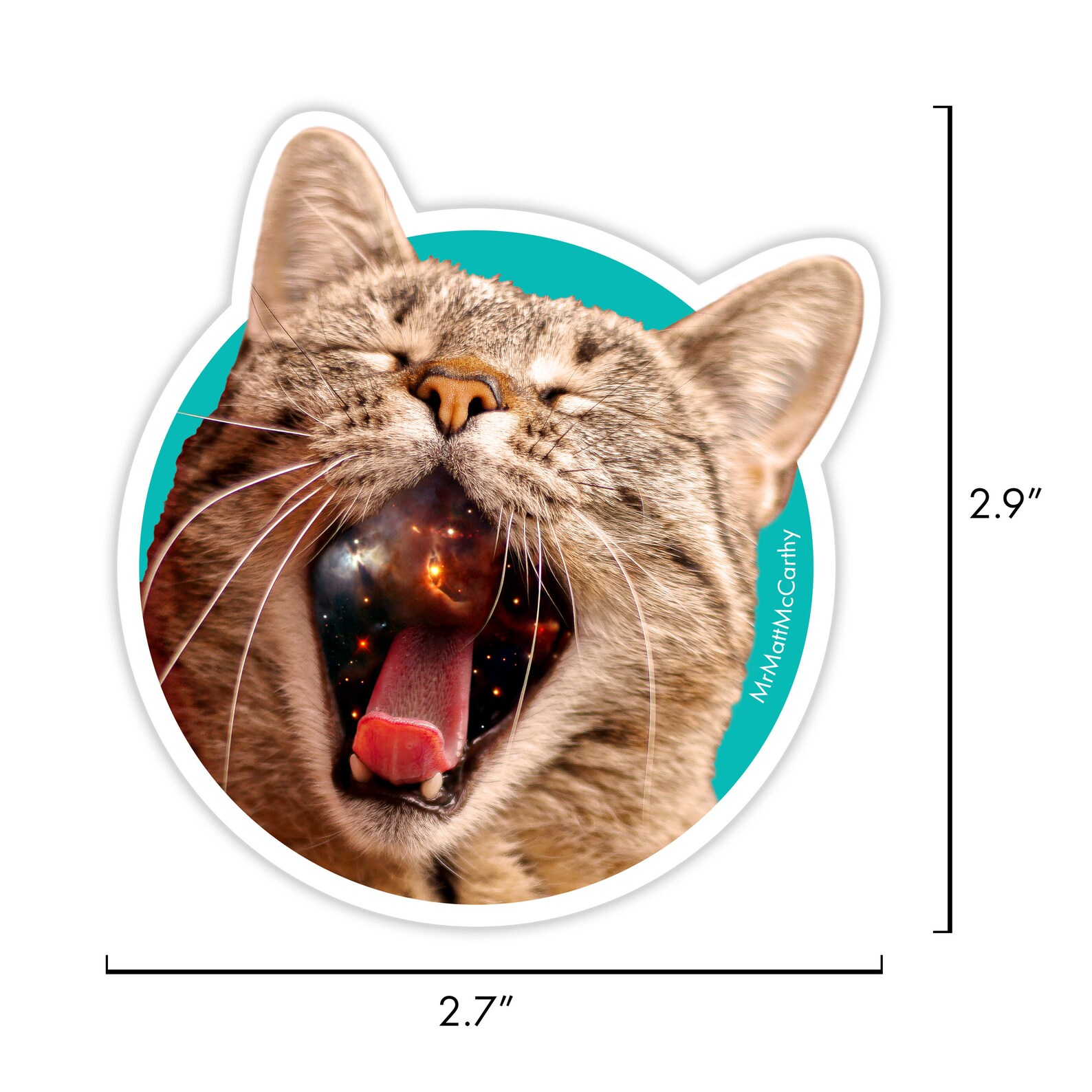 Celestial Cat Sticker, Weatherproof Sticker, Cat Lover Sticker ...