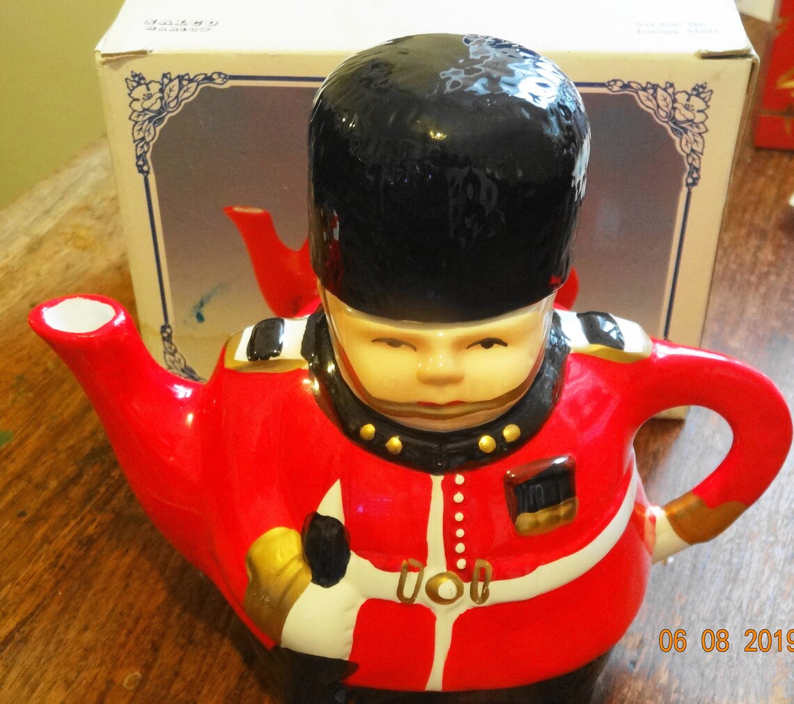 Fine Ceramic Guardsman Tea Pot - Etsy