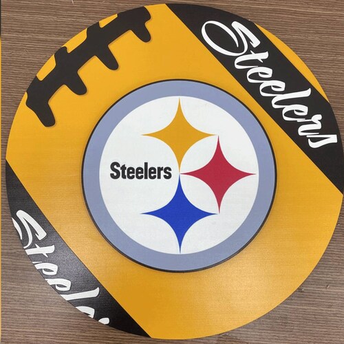 12 Pittsburgh Steelers Wood Sign Football Door Sign NFL - Etsy