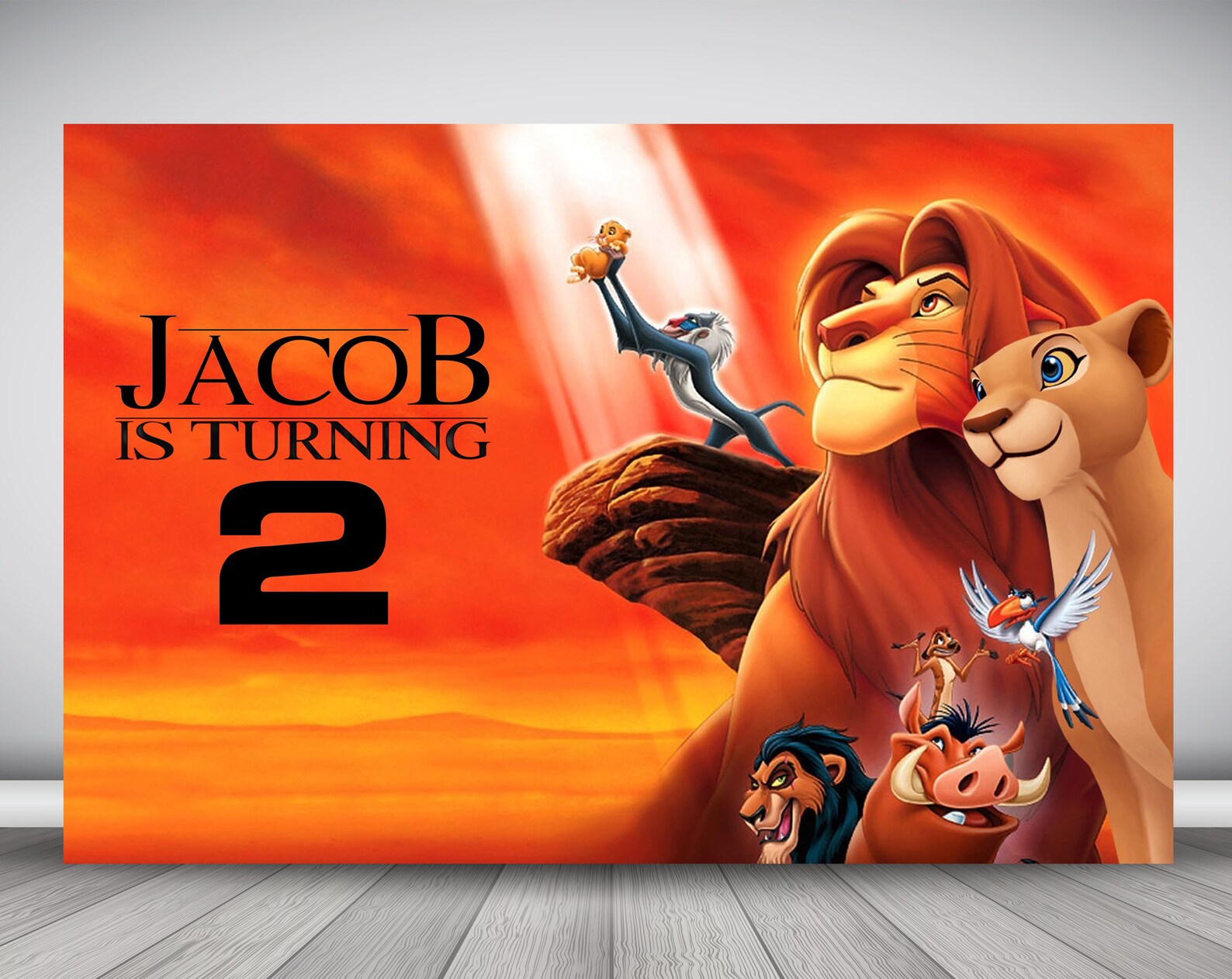 Lion king backdrop banner lion king birthday party lion king | Etsy