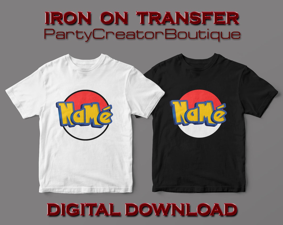 Pokemon Iron on Transfer, Stencil, Vinyl, Pokemon Shirt Design Party ...