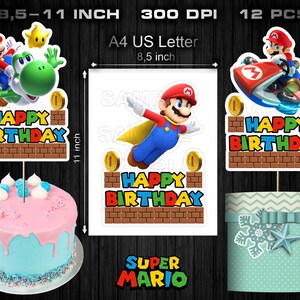 Mario Party Supplies BUNDLE, Birthday Party, Centerpieces, Printable ...