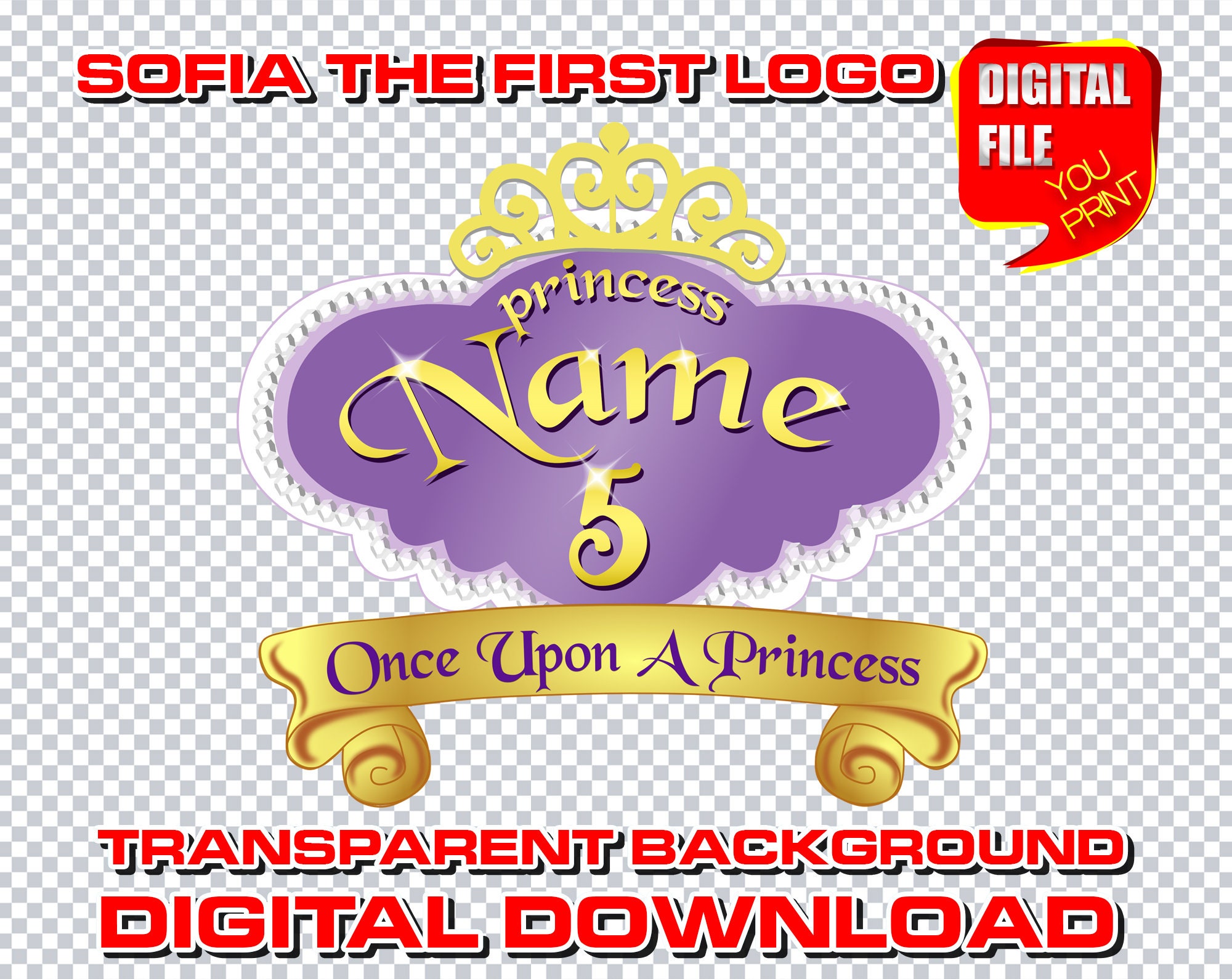Sofia The First Logo Blank