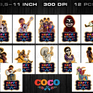 Coco Party Supplies BUNDLE, Birthday Party, Centerpieces, Printable ...