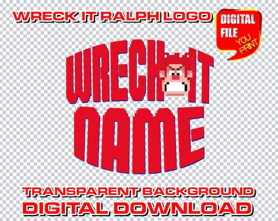 Custom Wreck It Ralph Logo With Name Personalized Custom Logo - Etsy
