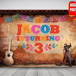 Coco Backdrop Banner Coco Birthday Party Banner Coco Party - Etsy