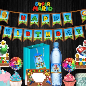Mario Party Supplies BUNDLE, Birthday Party, Centerpieces, Printable ...