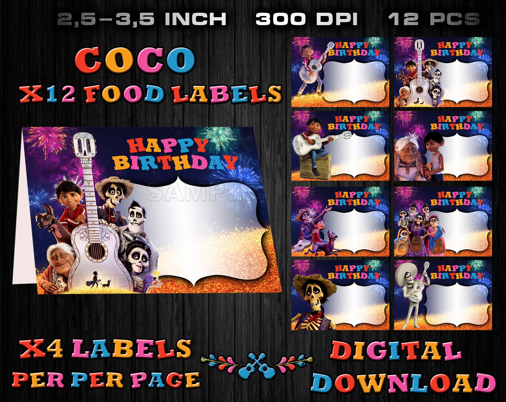 Coco Party Supplies BUNDLE Birthday Party Centerpieces | Etsy