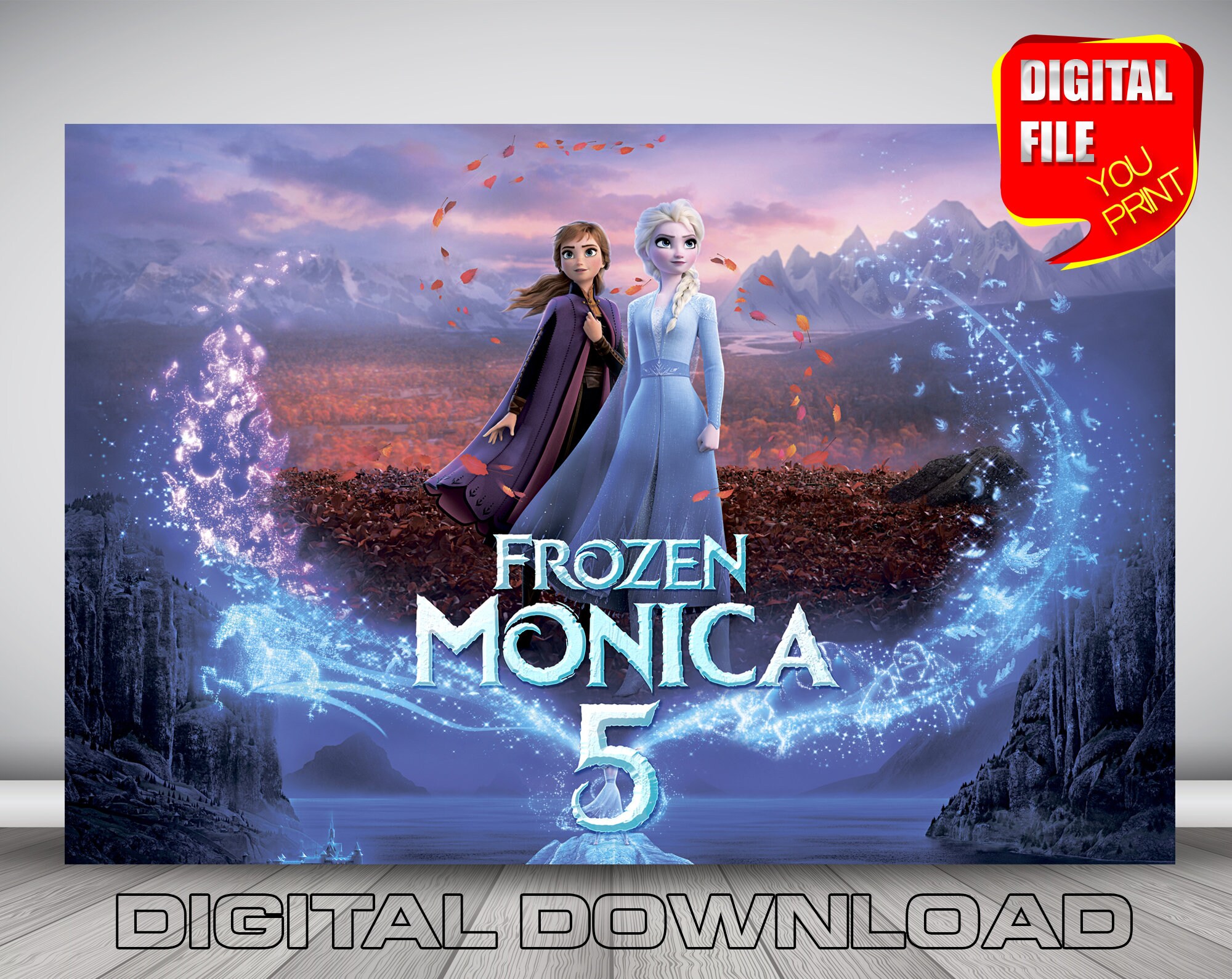 Frozen 2 Banner Backdrop Birthday Frozen Birthday Party | Etsy Australia