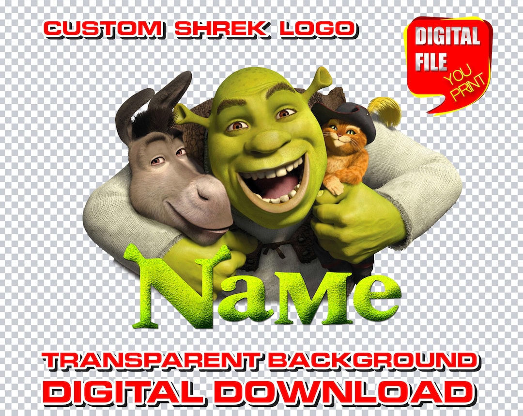 Personalized Shrek Birthday Logo: Party Decor Clipart (digital Download ...