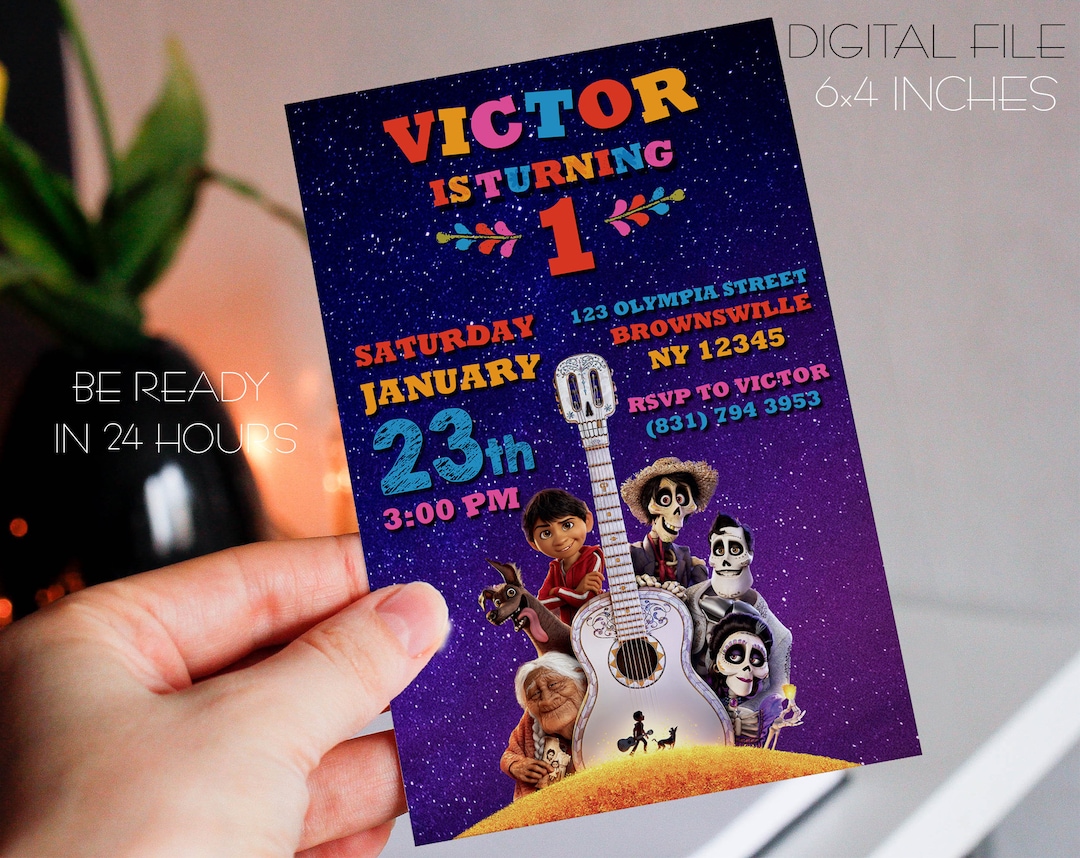 Coco Invitation, Digital Coco Birthday Party, Coco Party Invite ...