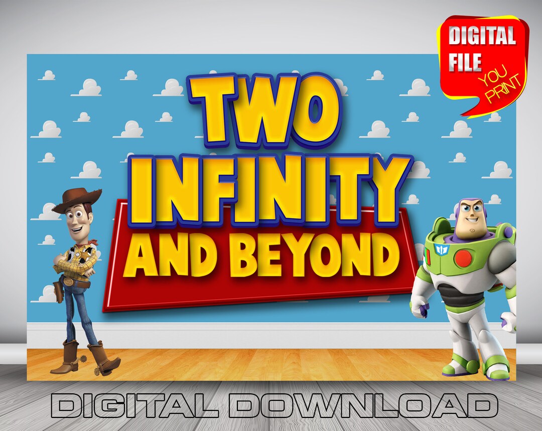 Toy Story Backdrop Banner, Toy Story Birthday Party Buzz Woody, Toy ...